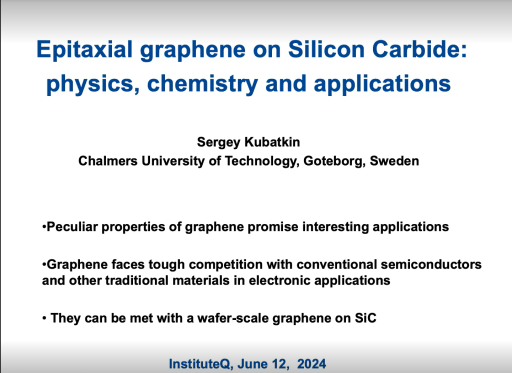 Video: Watch Sergey Kubatkin's DigiQ lecture on epitaxial graphene ...
